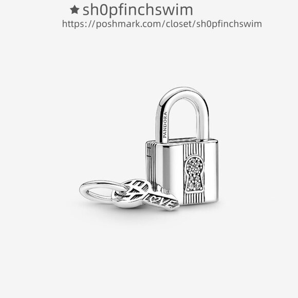 Pandora | Jewelry | Pandora Padlock And Key Dangle Charmpendant | Poshmark